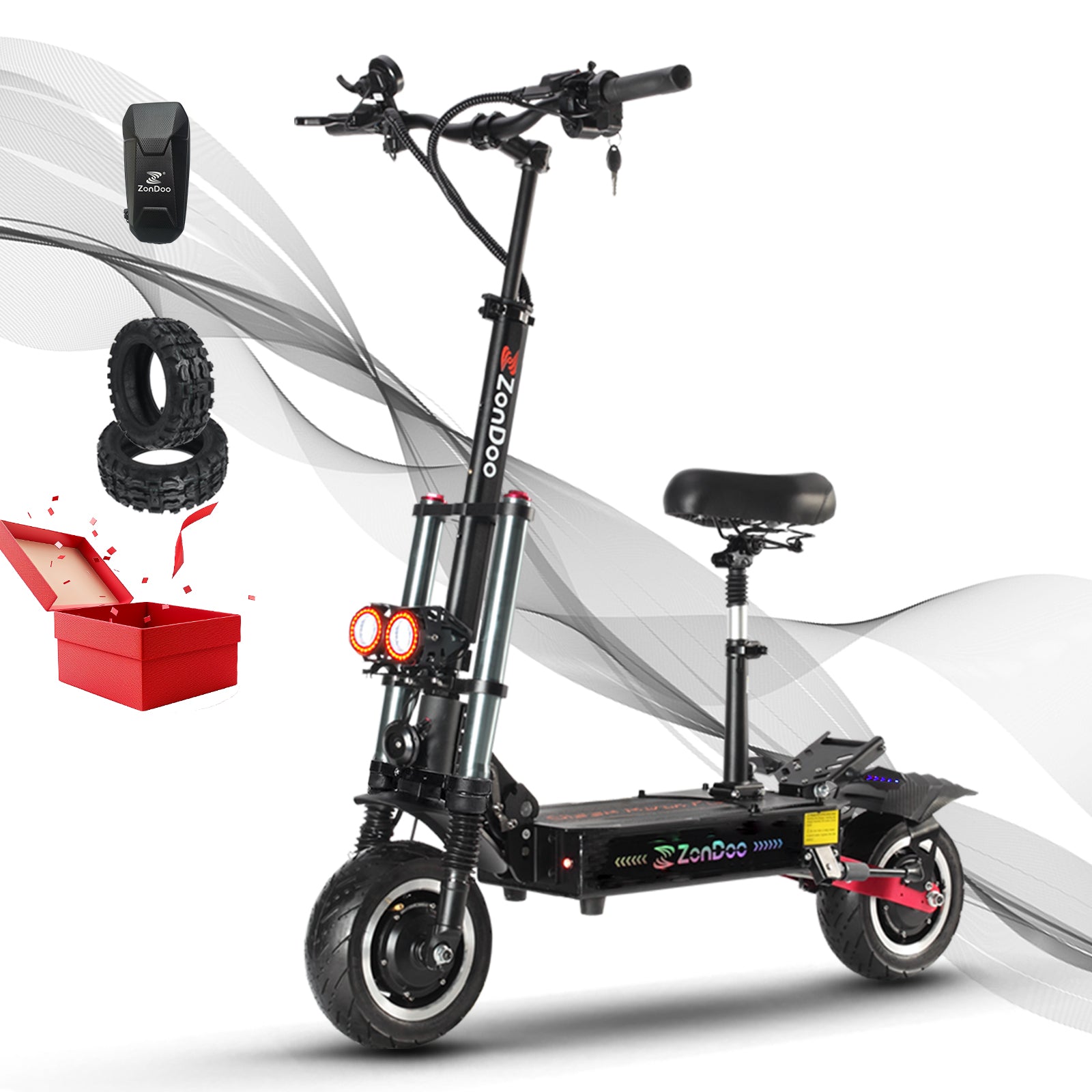Electric Scooter Adults 60MPH Fastest 6000W Motors Escooter Fat Tires ...